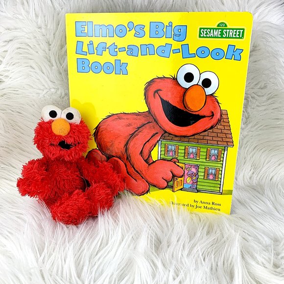 Toys | Sesame Street Elmos Lift Look Book Plush Toy | Poshmark
